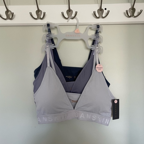 Danskin | Intimates & Sleepwear | Nwt Danskin 3pack Vneck Bralettes ...